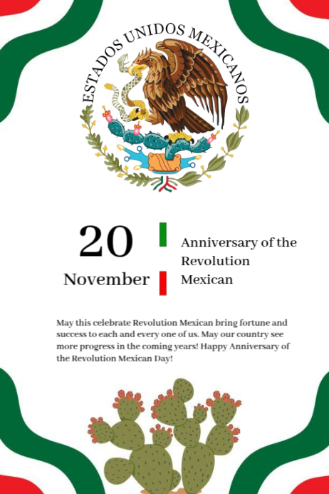 November 20 Anniversary of the Revolution 20 de noviembre Aniversario ...