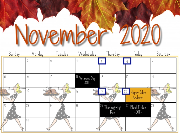 November 2020 Template | PosterMyWall