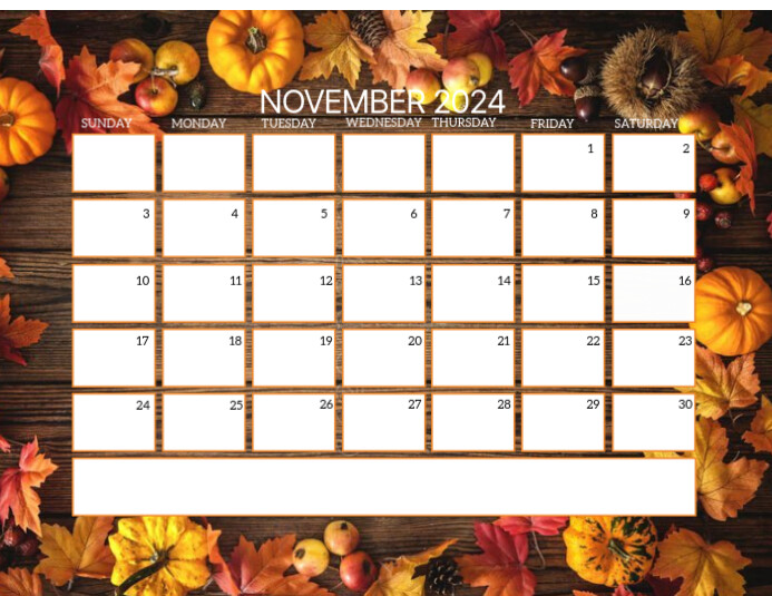 November 2024 calendar Template | PosterMyWall