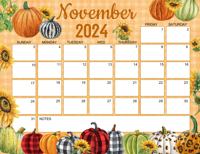 Copy of November 2024 Calendar | PosterMyWall