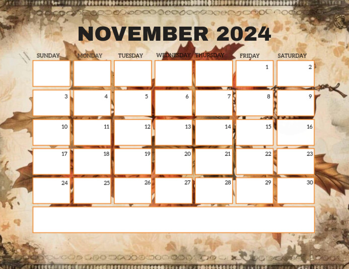 november 2024 calendar Template | PosterMyWall