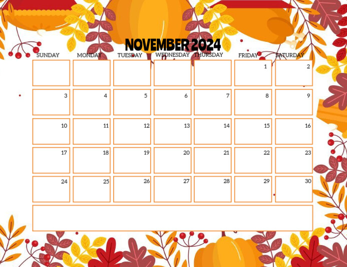 November 2024 calendar template | PosterMyWall