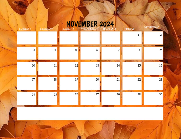 November 2024 calendar template | PosterMyWall