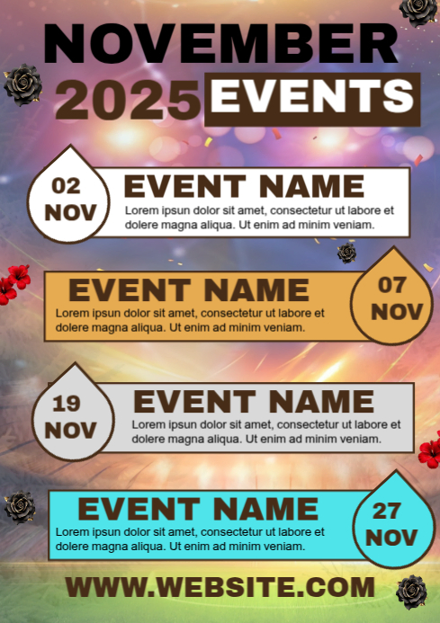 November 2025 Event A4 Template | PosterMyWall