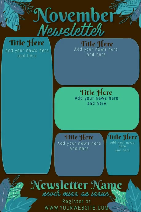 November Artistic Newsletter Template | PosterMyWall