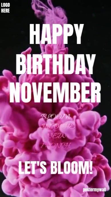 November Birthday Bliss Template | PosterMyWall