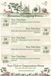 November Calendar by Paula Template | PosterMyWall