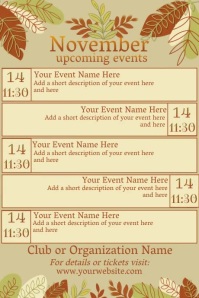 November Calendar Template | PosterMyWall