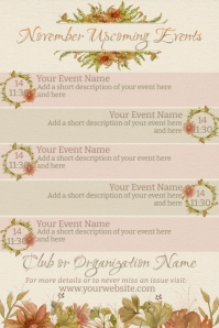 November Calendar Template | PosterMyWall