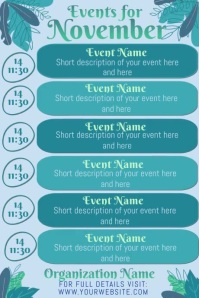 November Upcoming Events Template | PosterMyWall