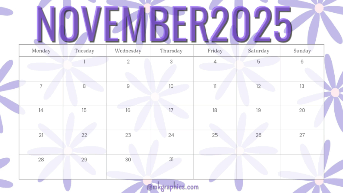 November Template | PosterMyWall
