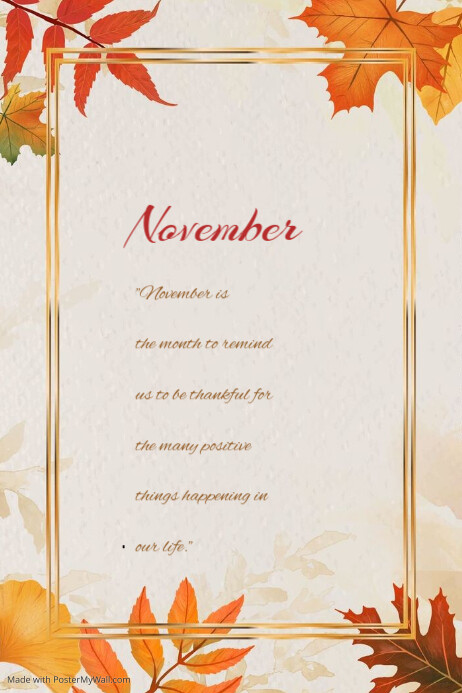 Copy of November | PosterMyWall