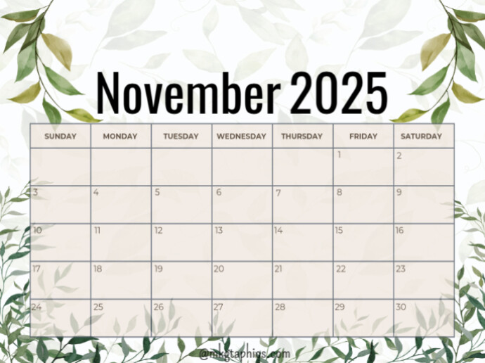 November Template | PosterMyWall