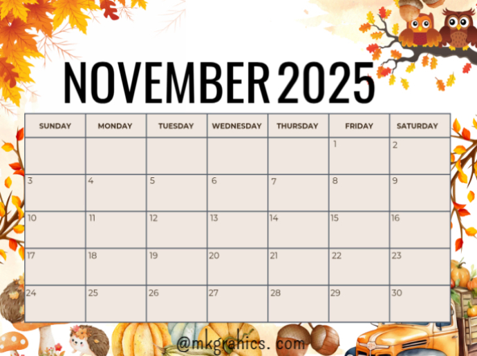 November Template | PosterMyWall