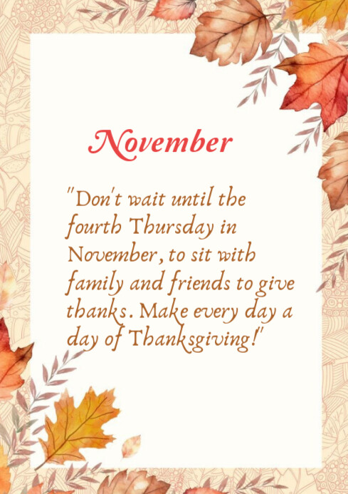 November Template | PosterMyWall