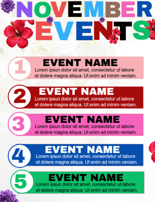 November Event Flyer (us Letter) Template | PosterMyWall