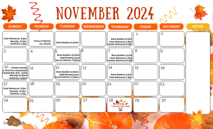 Copy of November Fall Calendar | PosterMyWall