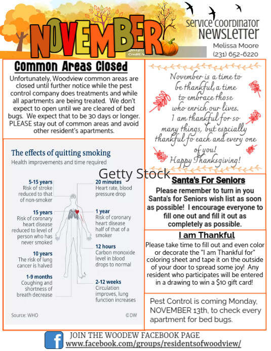 November Fall Newsletter poster calendar flye Template | PosterMyWall