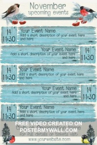 November Upcoming Events Template | PosterMyWall