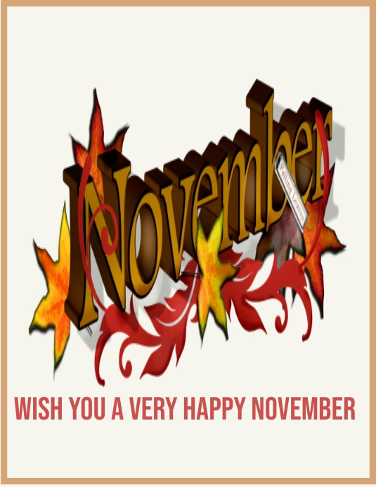 November Greetings Template | PosterMyWall