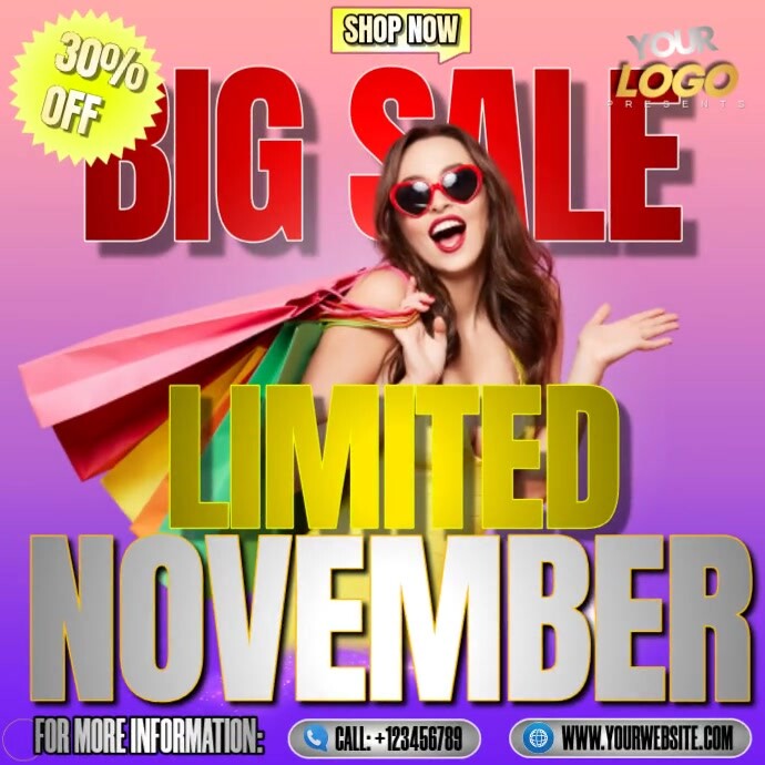 Plantilla de November Limited Big Sale | PosterMyWall