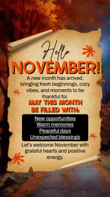 November Message Ads Template | PosterMyWall