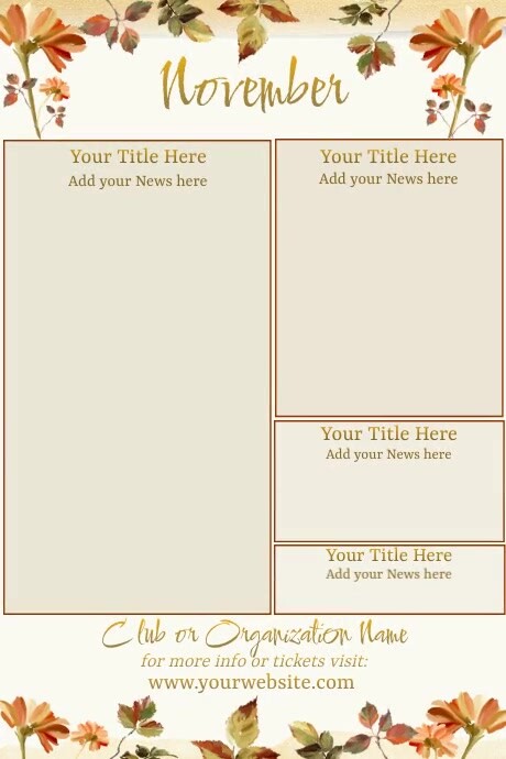 Copy of November Newsletter by Paula | PosterMyWall