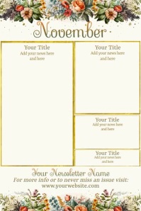 November Newsletter Template | PosterMyWall