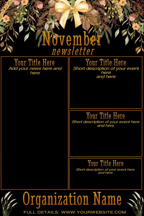 November Newsletter Template | PosterMyWall