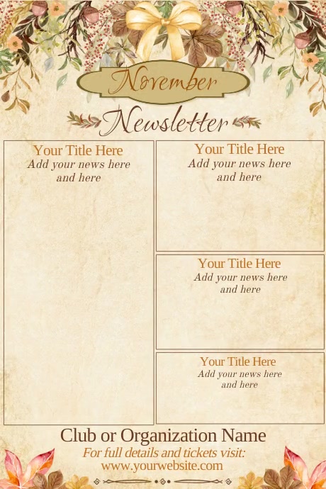 November Newsletter by Paula Template | PosterMyWall