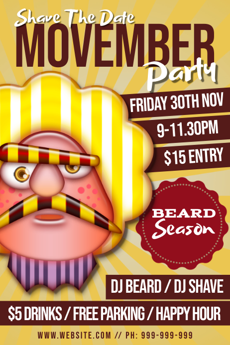 November Party Poster Template | PosterMyWall