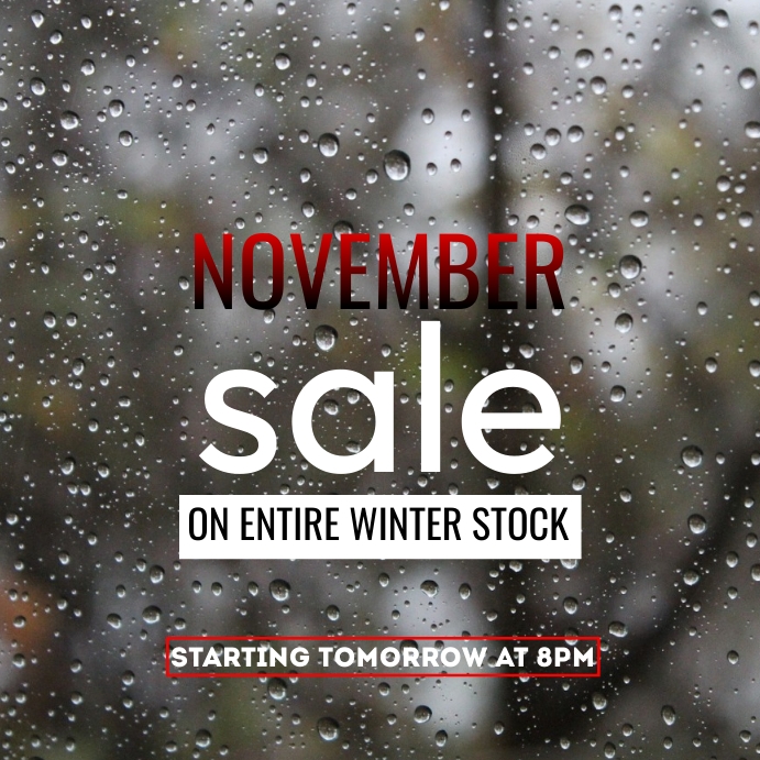 November sale poster Template | PosterMyWall