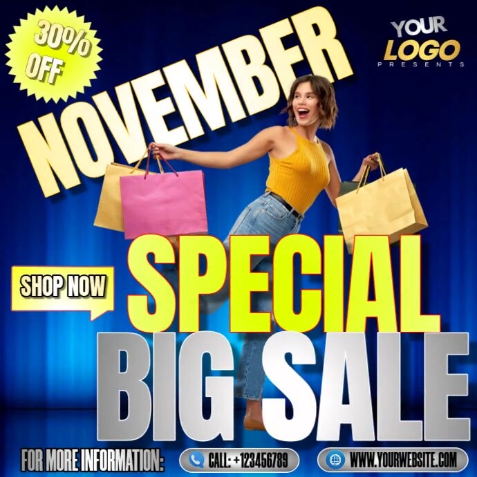 November Special Big Sale Template | PosterMyWall