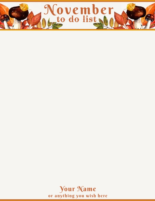 Copy of November To Do List | PosterMyWall