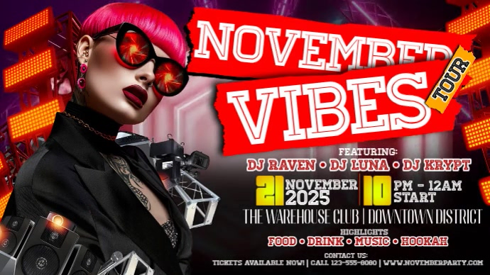 November Vibes: The Hype Tour Template | PosterMyWall