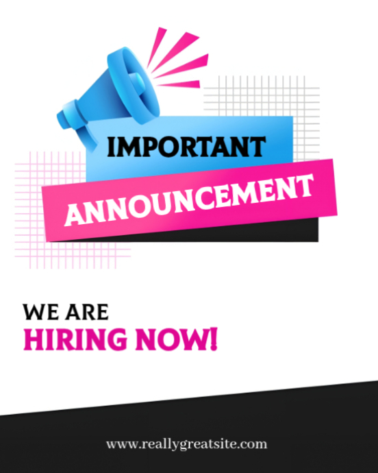 Plantilla de Now Hiring Announcement Flyer | We're Hiring Now ...
