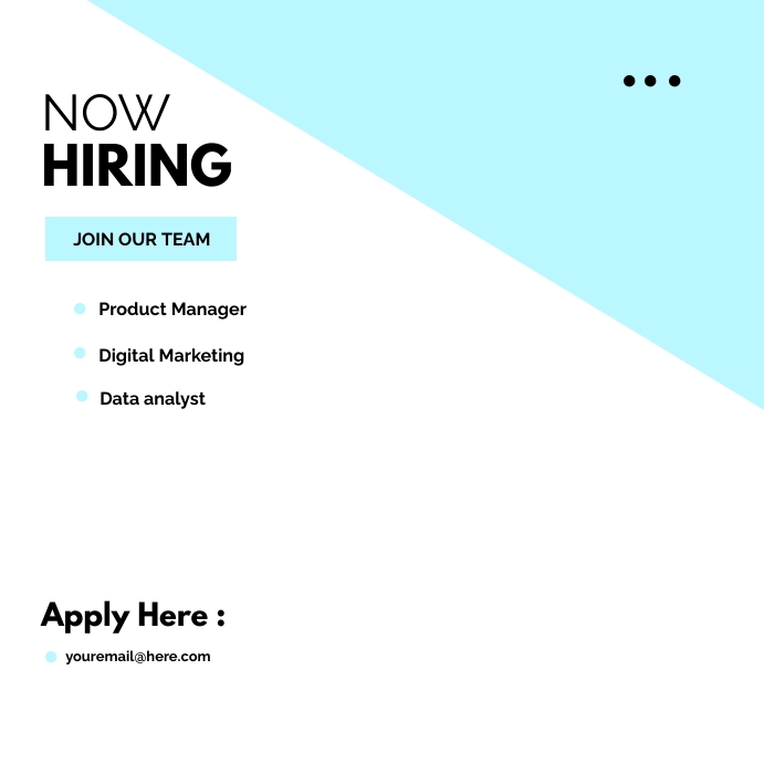 Now Hiring Template | PosterMyWall