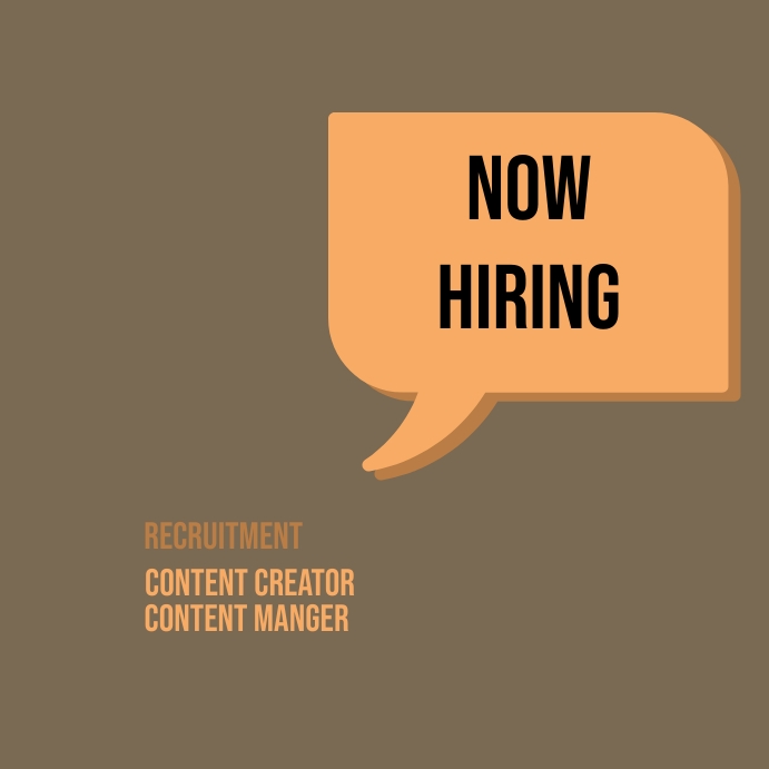 Now Hiring Template | PosterMyWall