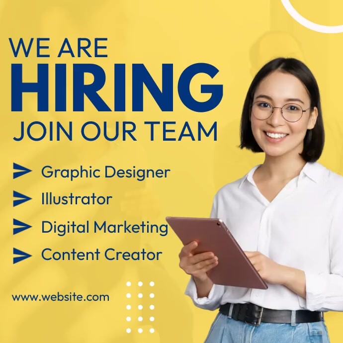 Plantilla de Now Hiring | PosterMyWall