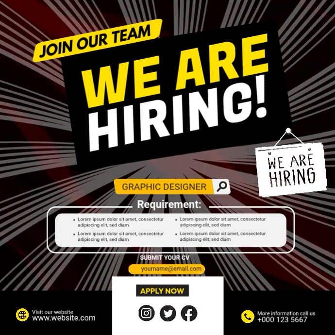 Now Hiring Professionals | Join Our Team Template | PosterMyWall