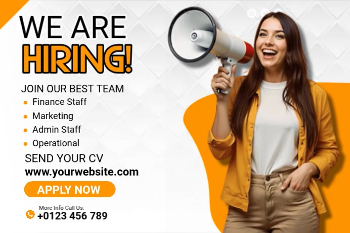 Now Hiring Talented Professionals Today Template | PosterMyWall