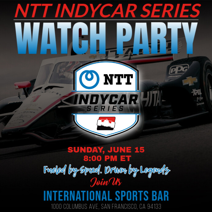NTT INDYCAR SERIES 2025 Watch Party Instagram Post Template | PosterMyWall
