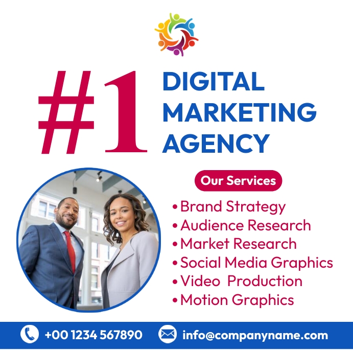 number 1 digital marketing agency Template | PosterMyWall