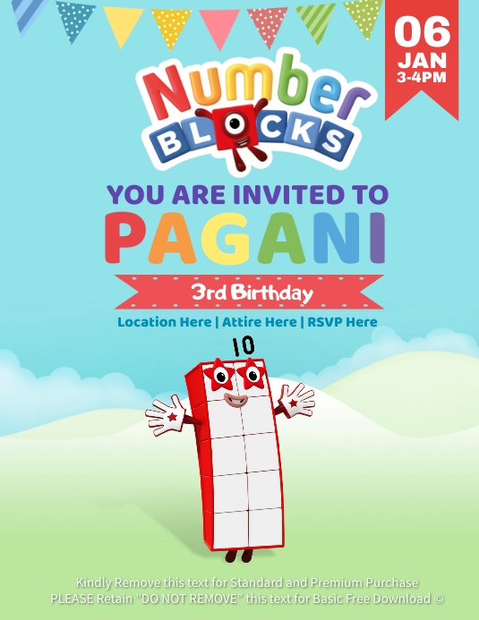 Copy of Number Blocks | PosterMyWall