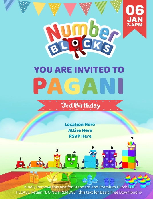 Number Blocks Template | PosterMyWall