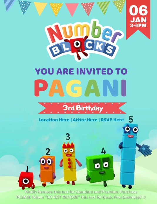Copy of Number Blocks | PosterMyWall