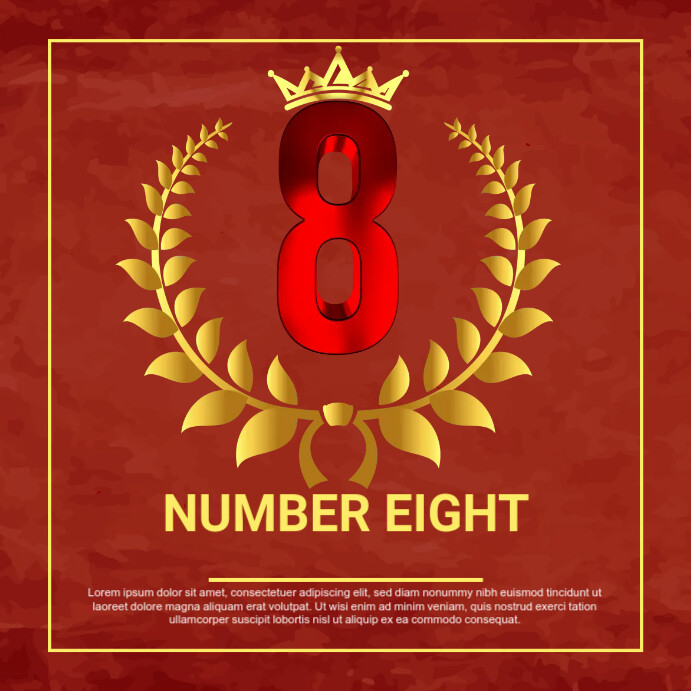 Number Eight Template | PosterMyWall