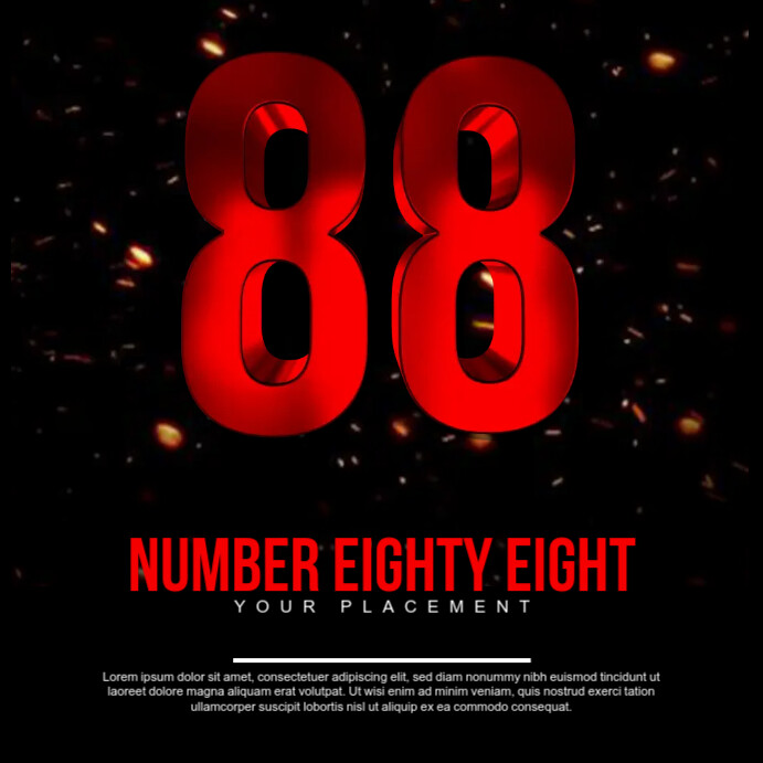 Plantilla de Número Ochenta Y Ocho | PosterMyWall