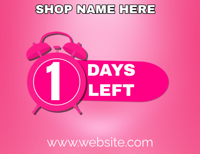 Number of days left promotional marketing Template | PosterMyWall
