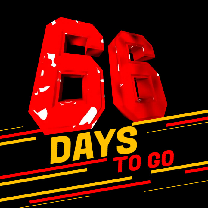 Number of days Sixty Six Template | PosterMyWall